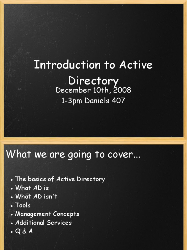 Introduction To Active Directory | PDF | Active Directory | Group Policy