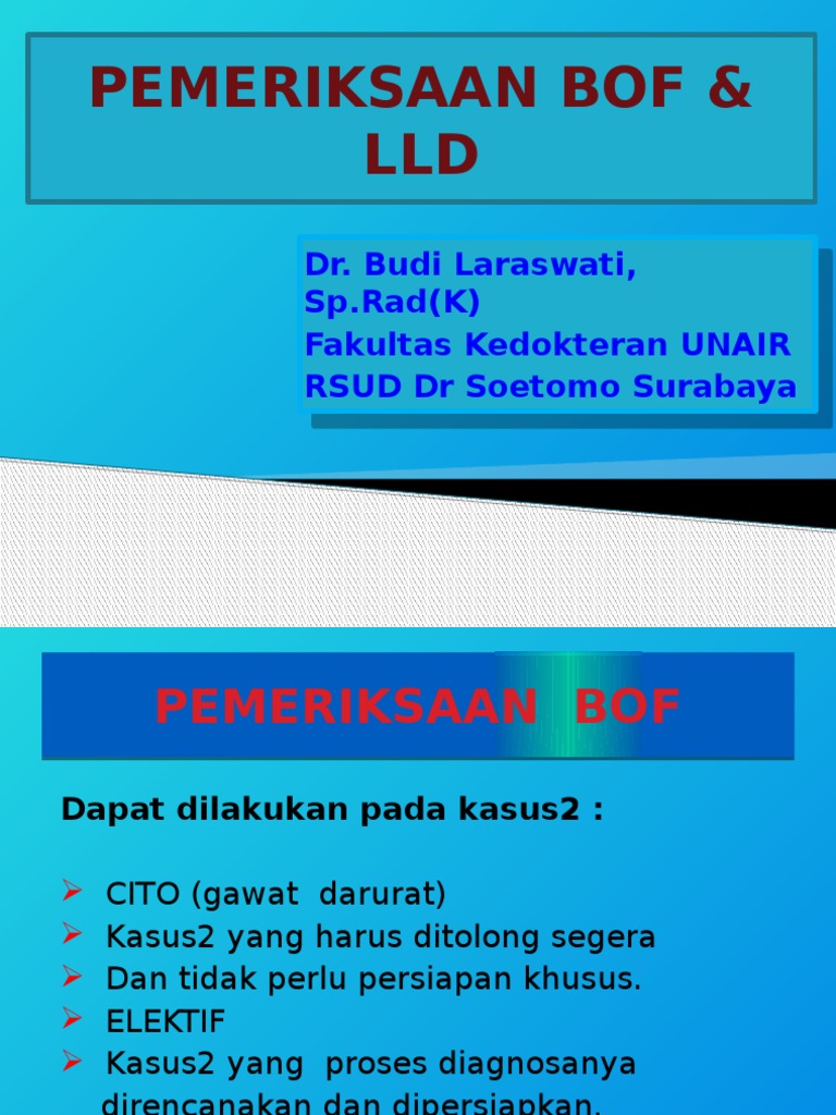 Pemeriksaan Bof Dan LLD | PDF