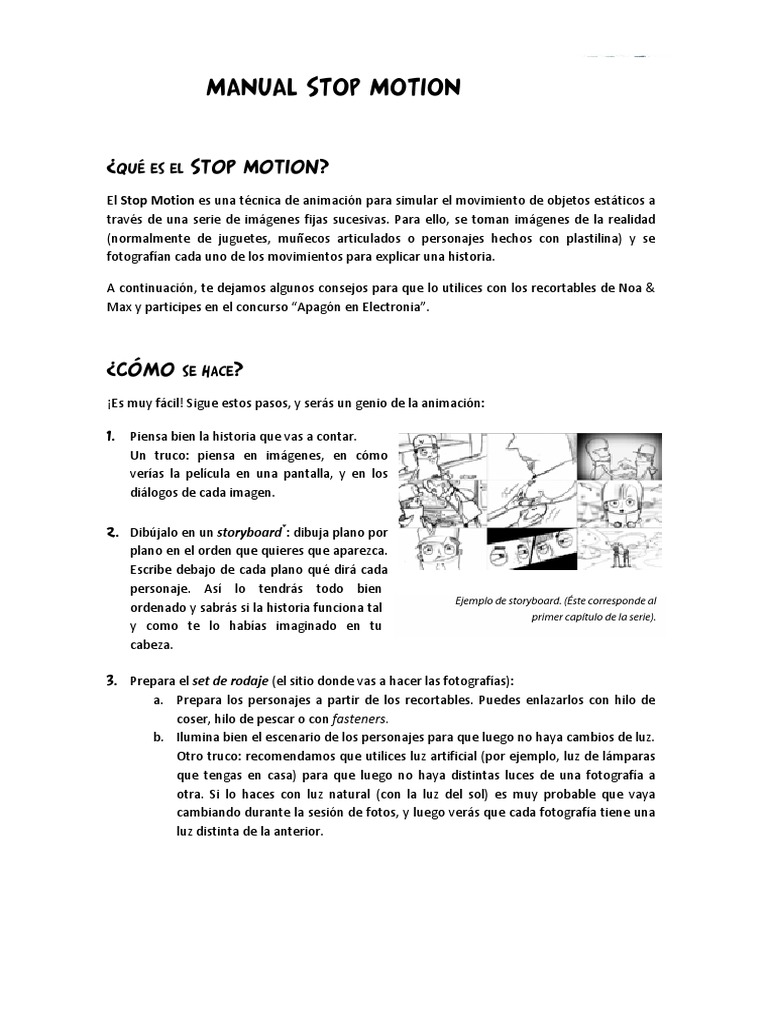 Manual Stop Motion PDF | PDF | Animación | Fotografía aérea