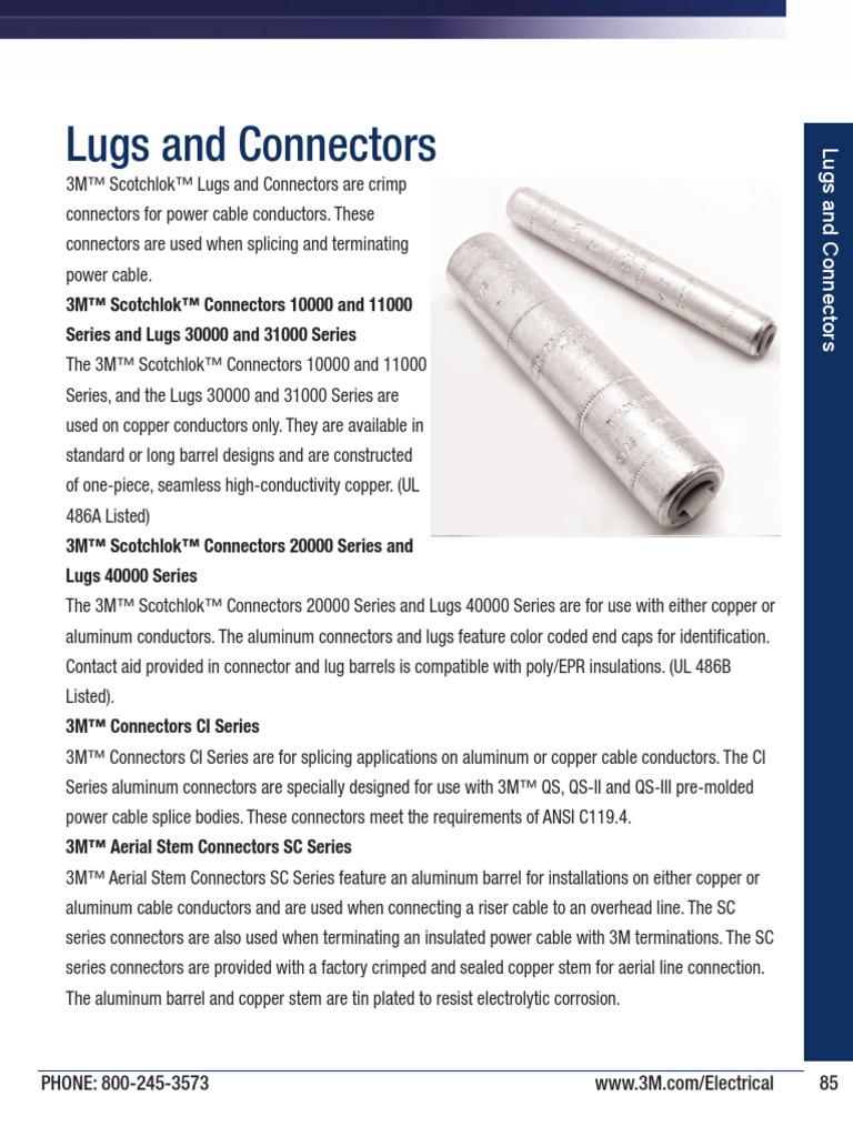 EMD Catalog 2013 03 Lugs and Connectors | PDF | Electrical Connector ...