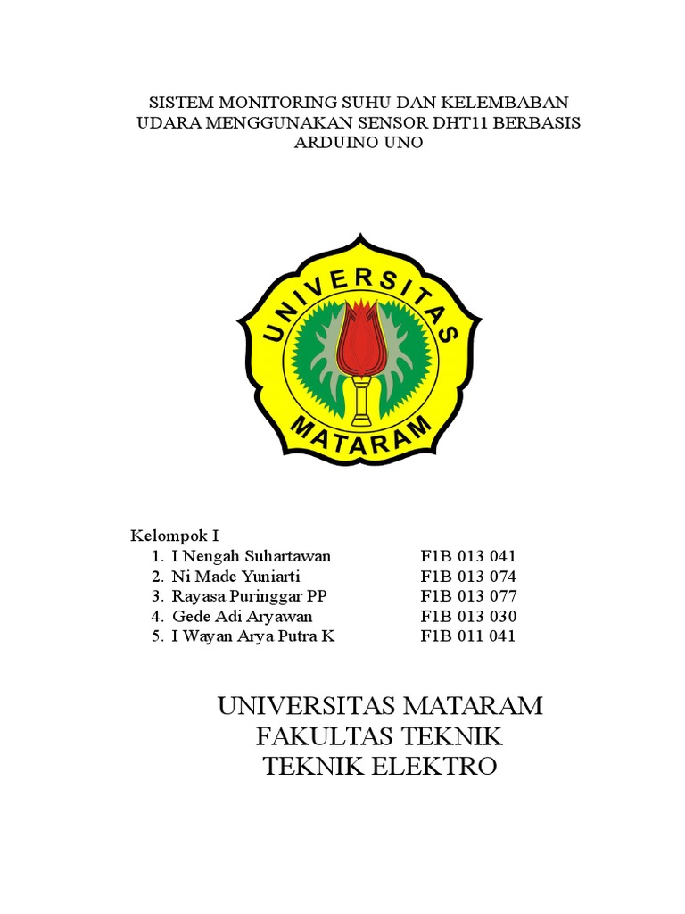 Sistem Monitoring Suhu Dan Kelembaban Udara Menggunakan Sensor Dht11 ...