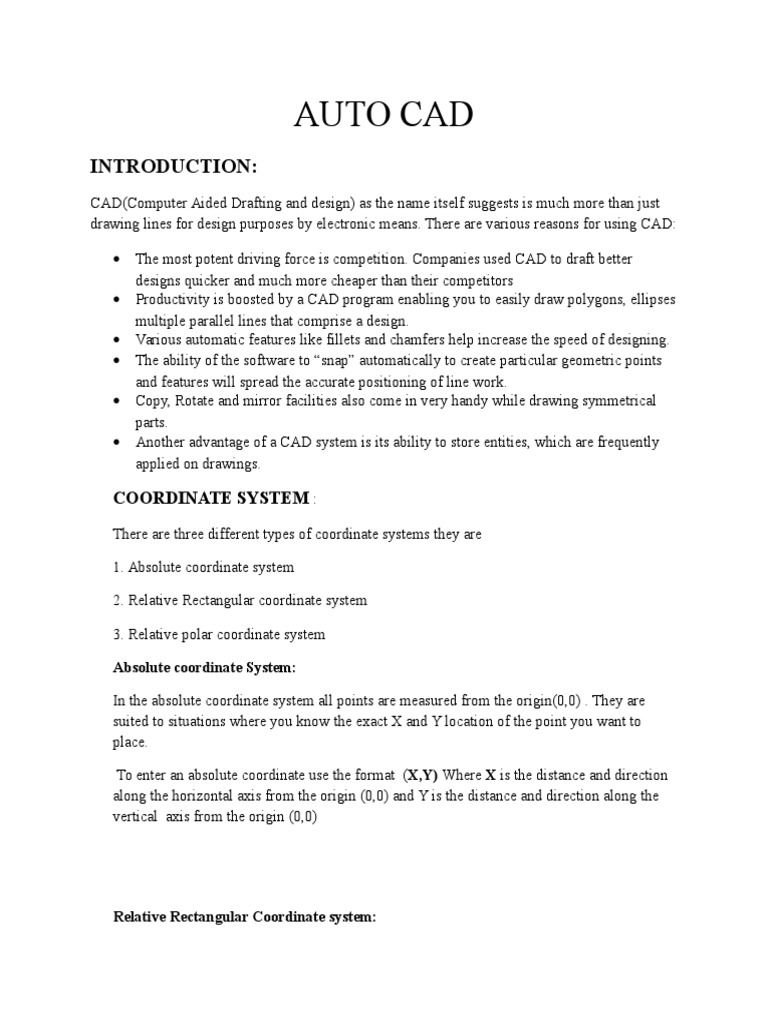 Autocad Manual | PDF