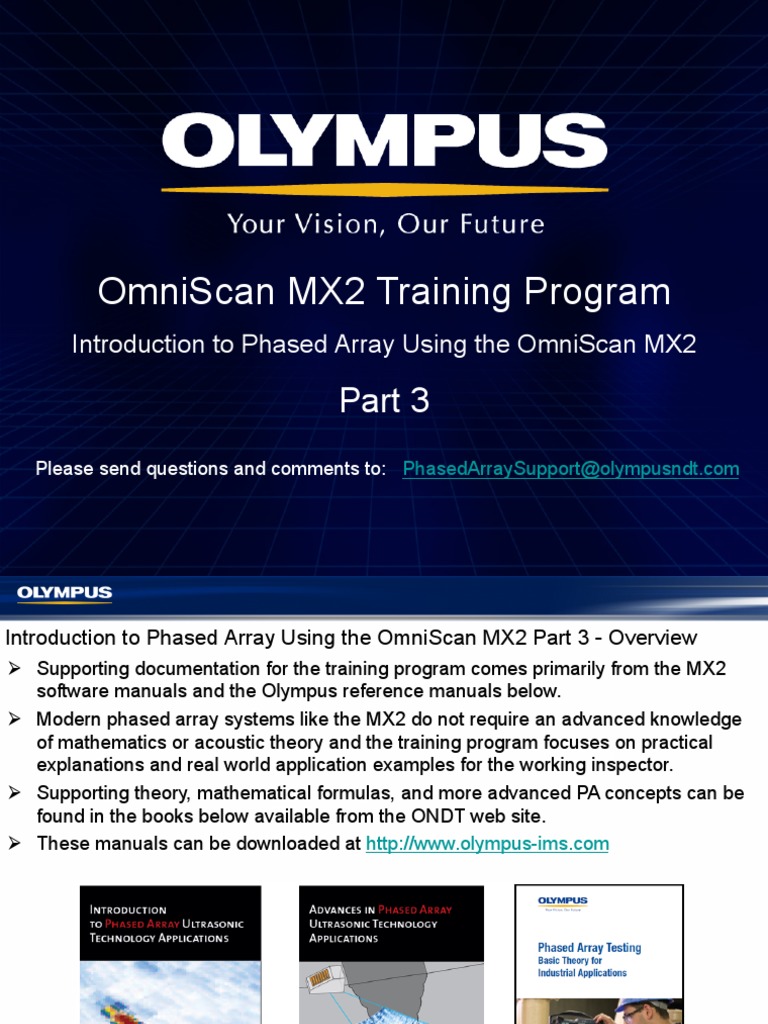 Omniscan Mx2 Training Program: Introduction To Phased Array Using The Omniscan Mx2 | PDF