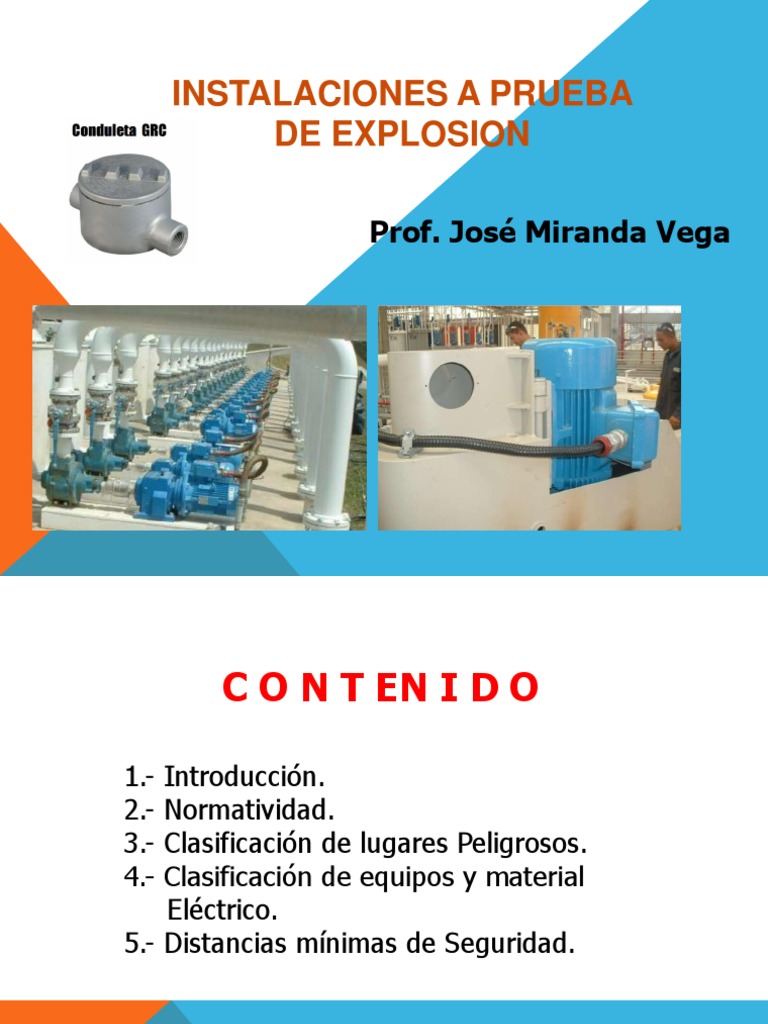 Tema 12 Inst. a Prueba de Explosion | Gases | Transformador
