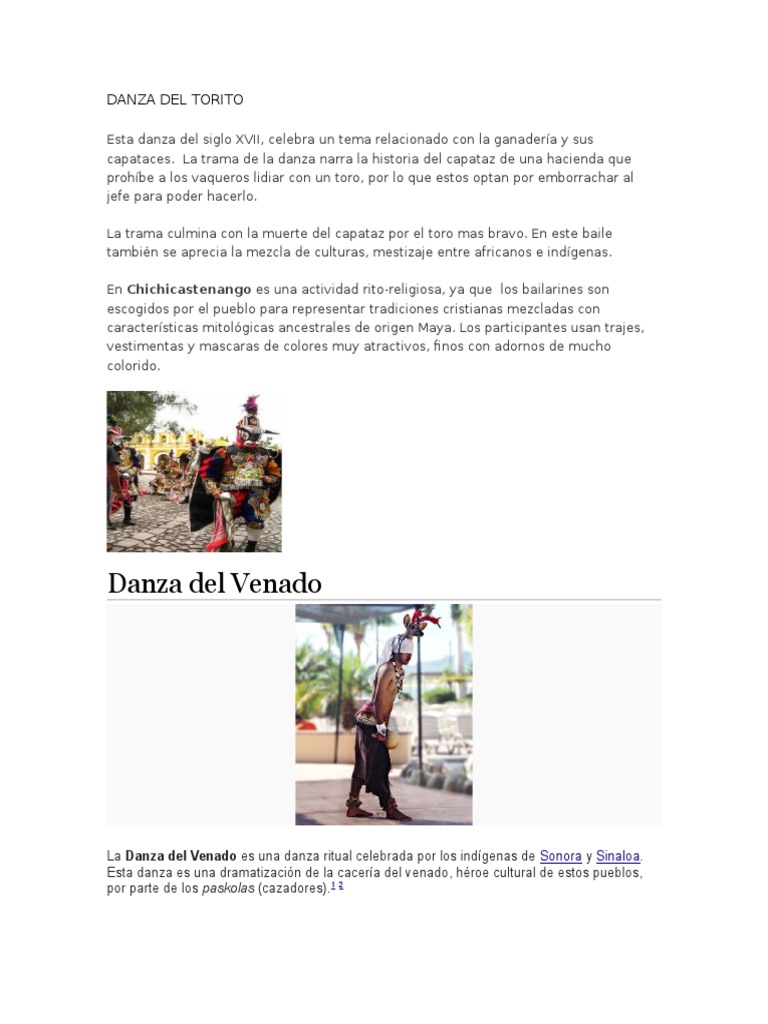 Danza Del Torito | PDF | Guatemala | Civilización maya