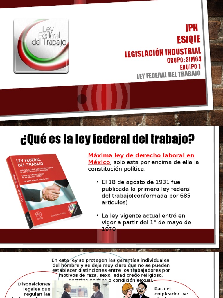Ley Federal Del Trabajo | Derecho laboral | Gobierno