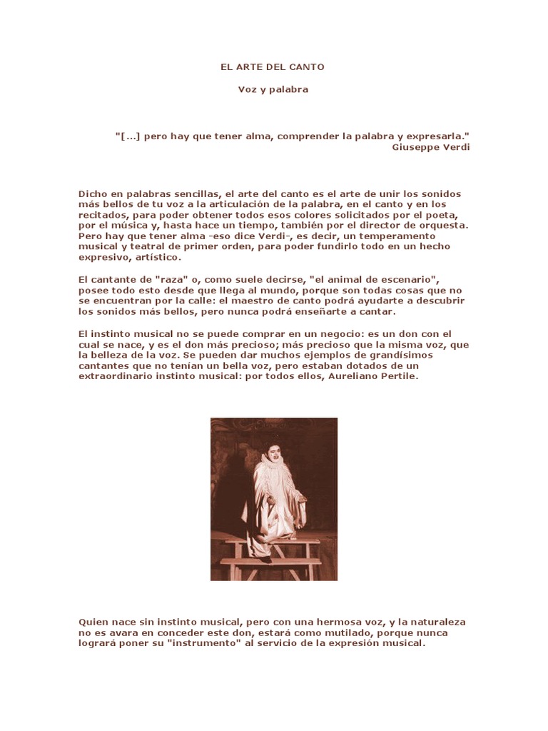 El Arte Del Canto | PDF | Ópera | Giacomo Puccini