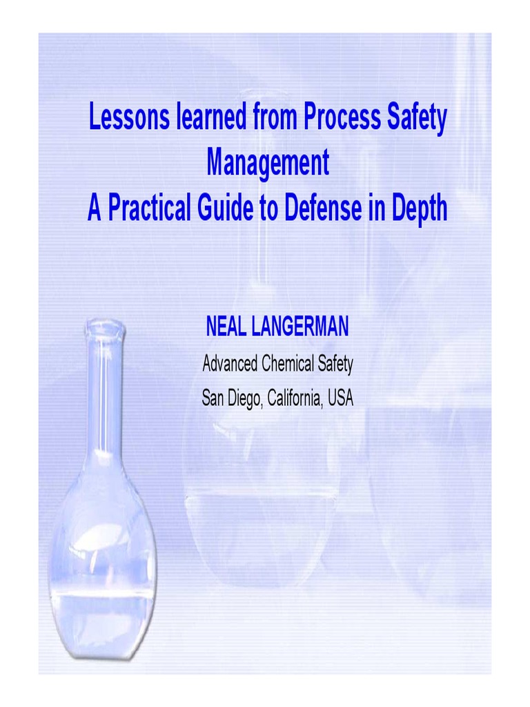 Lessons Learned From Process Safety Management A Practical Guide To ...