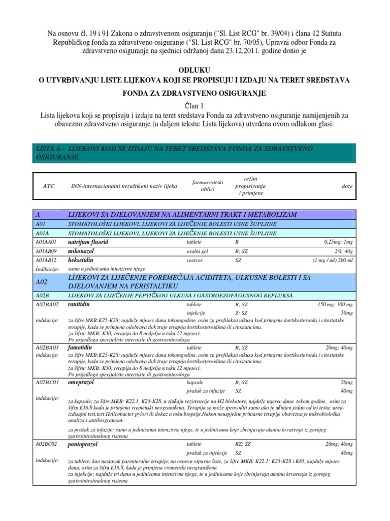 Lijekovi Na Recept PDF | PDF