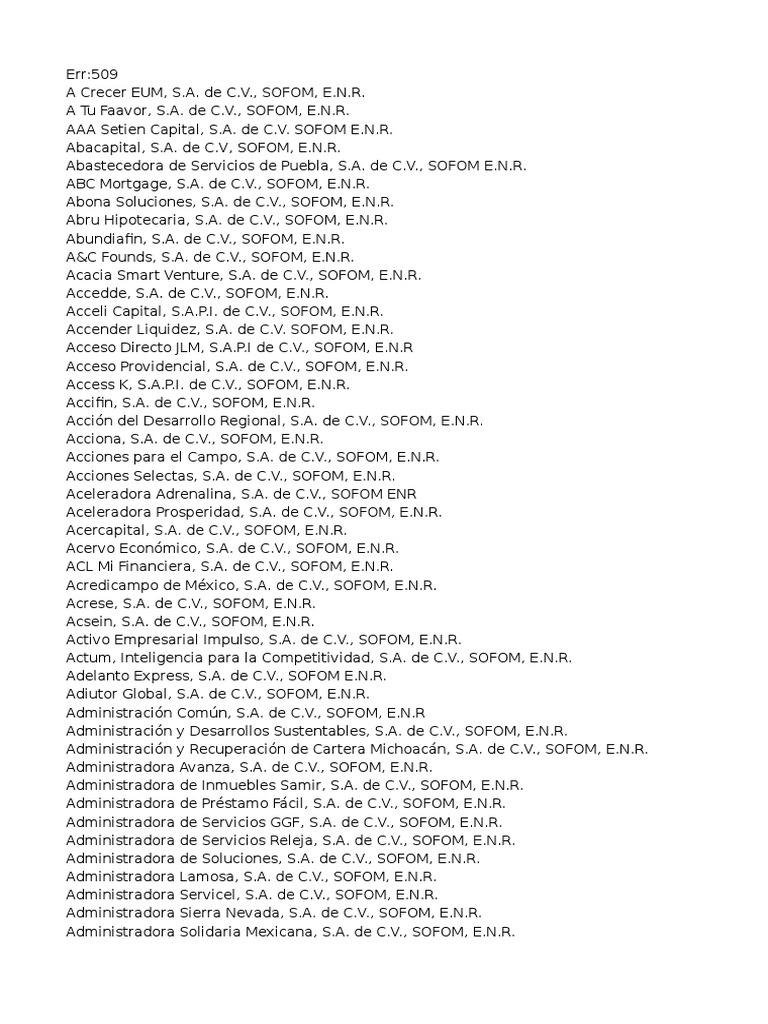 SOFOMES | PDF | México | Economias