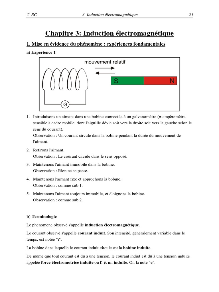 Induction Electromagnetique | Champ magnétique | Induction ...