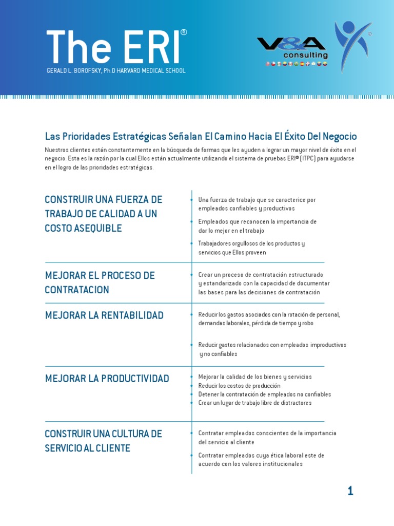 The ERI-ITPC - Herramienta Gerencial de Rentabilidad . | PDF ...