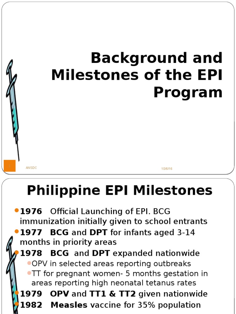 Background and Milestones of The EPI Program | PDF | Health System ...