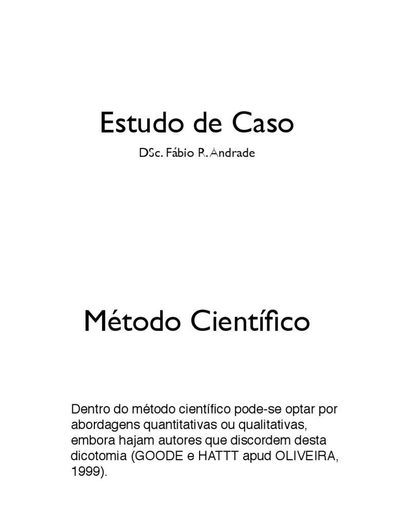 Estudo De Caso Pdf Pdf Estudo De Caso Science