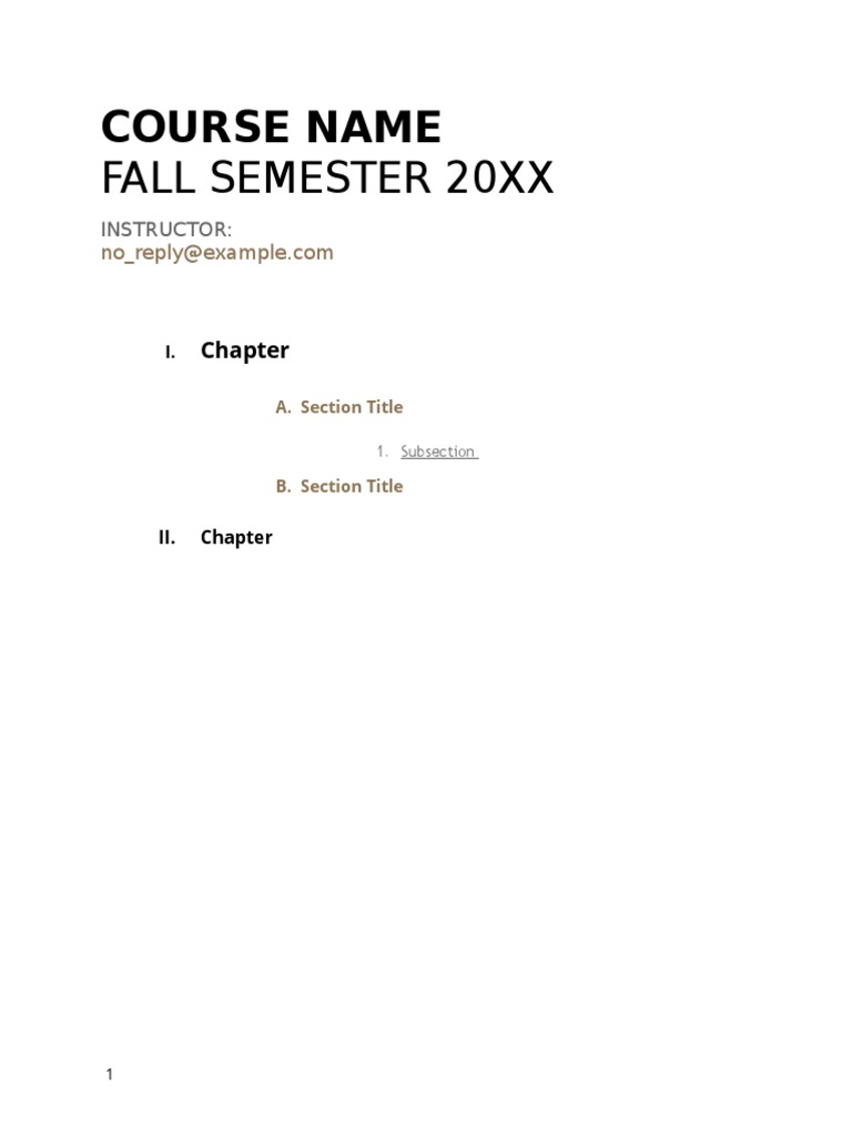 Formatted Outline Template | PDF