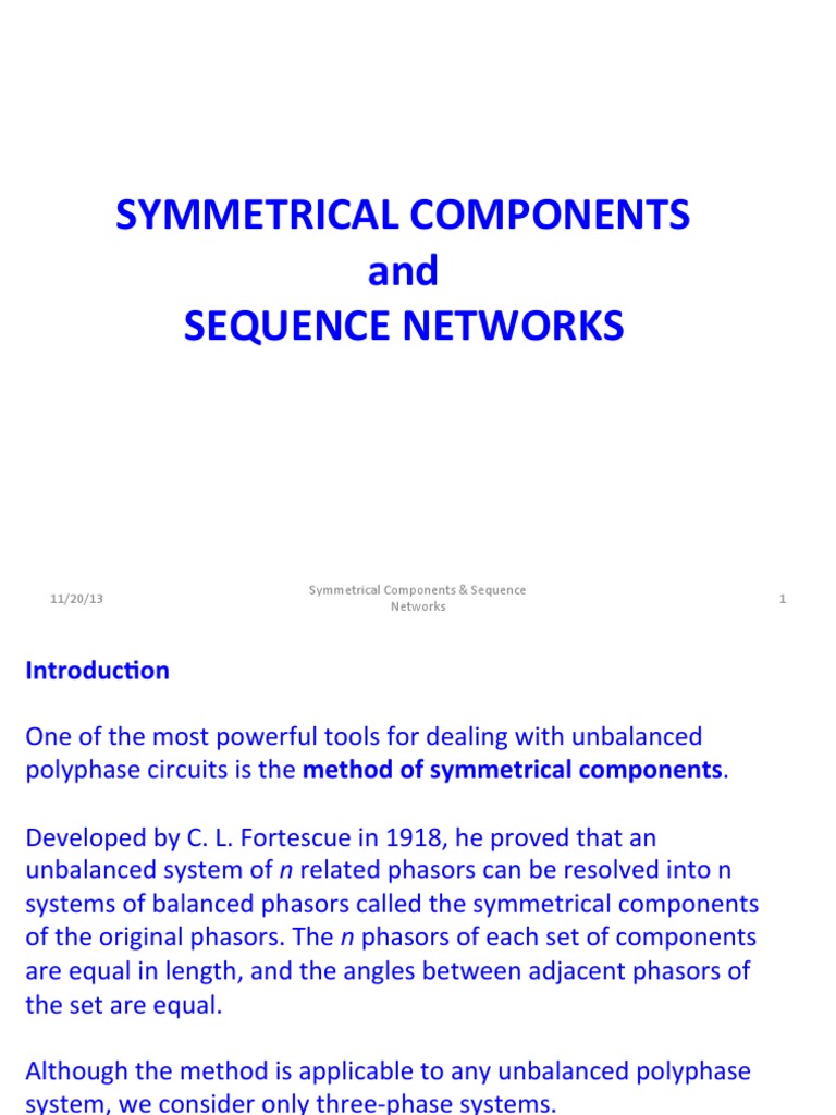 Symmetrical Components | PDF