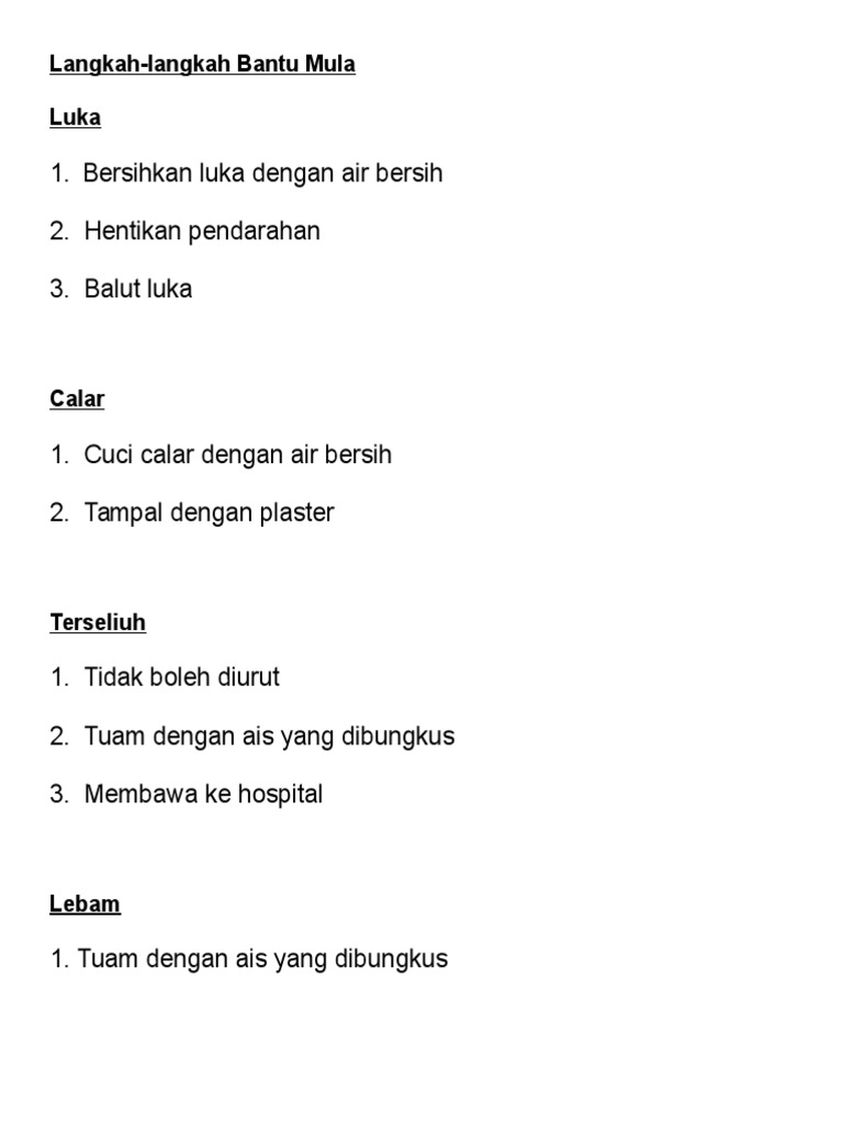 Langkah Bantu Mula | PDF