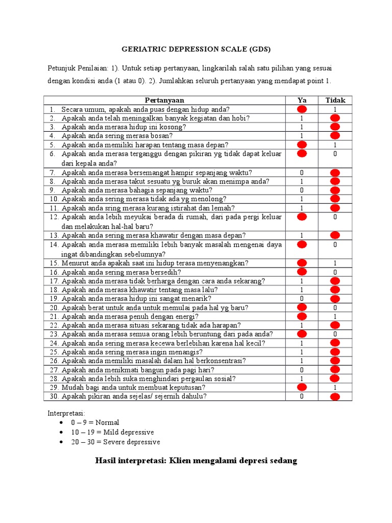 Hasil Interpretasi GDS | PDF