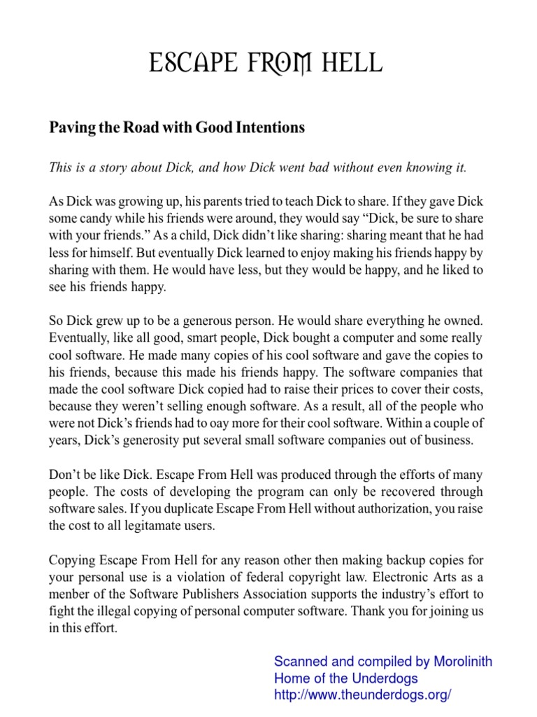 Escape From Hell | PDF | Floppy Disk | Computer Architecture