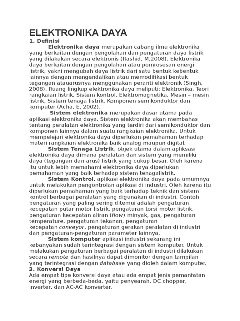 Elektronika Daya | PDF