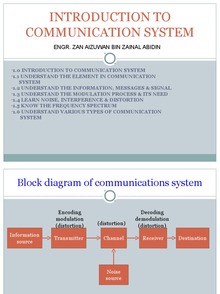 Chapter 1 - Introduction To Communication System | PDF | Signal To Noise Ratio | Telecommunication