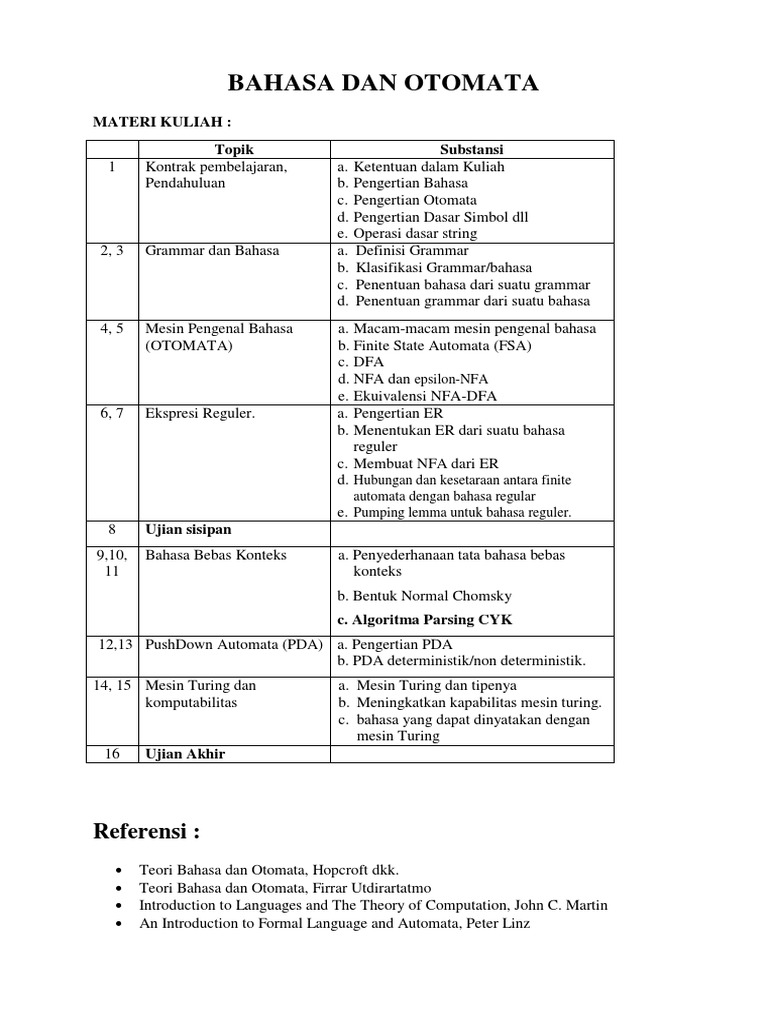 Teori Bahasa Otomata | PDF