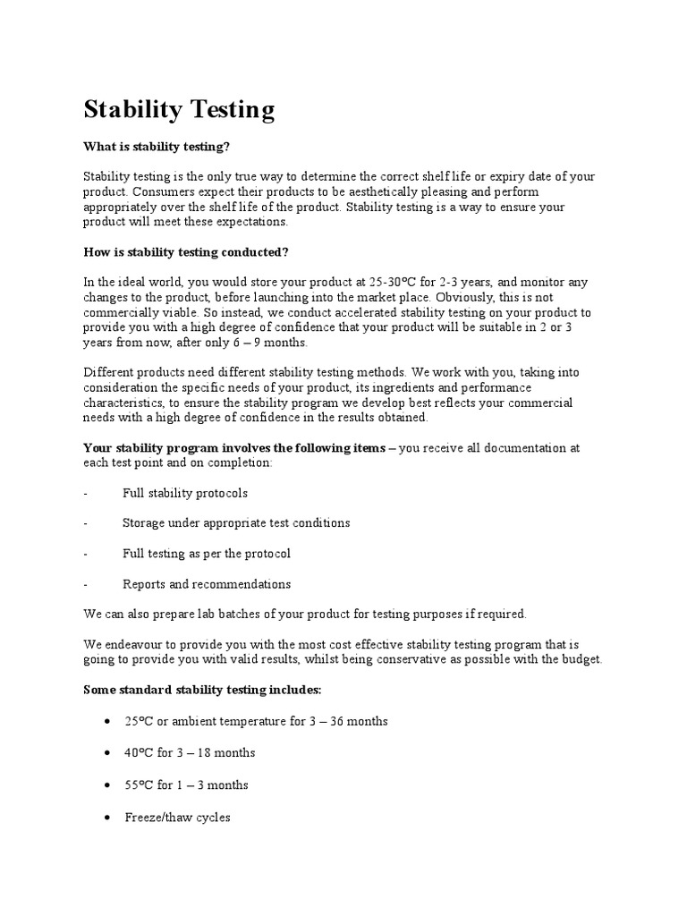 Stability Testing-Basic Theory and Concept Aplication | PDF | Shelf ...