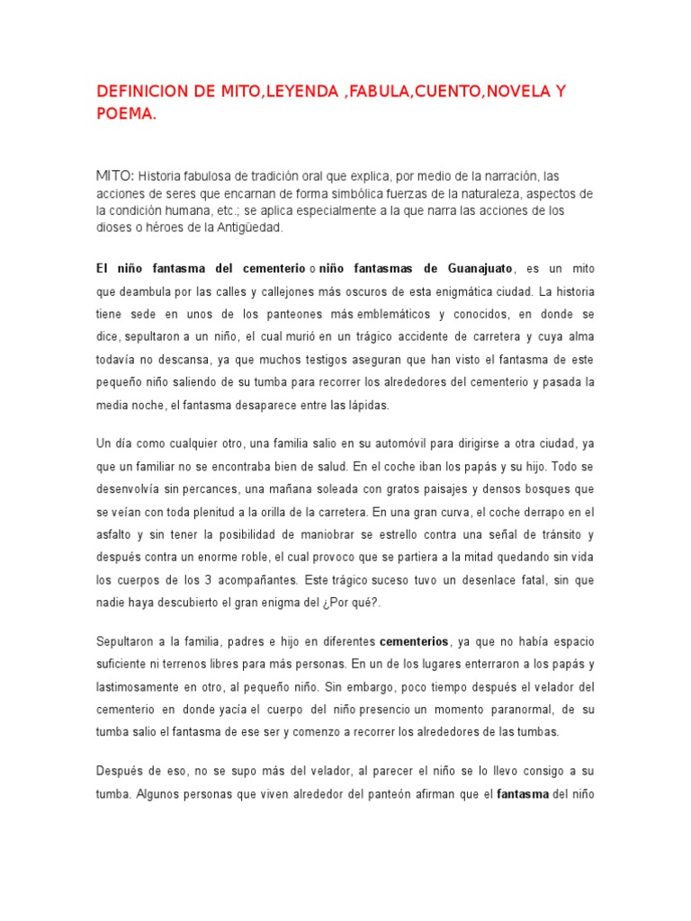 Definicion de Mito | PDF