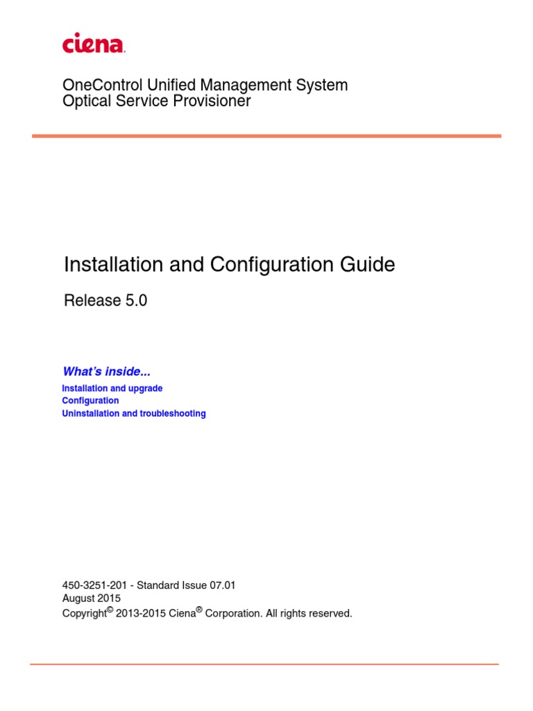 450-3251-201 (OneControl R5.0 OSP Installation and Configuration) 07.01 | PDF | Server ...