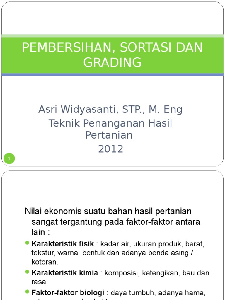 Perbedaan Sortasi dan Grading Hasil Pertanian | PDF | Kesehatan Holistik