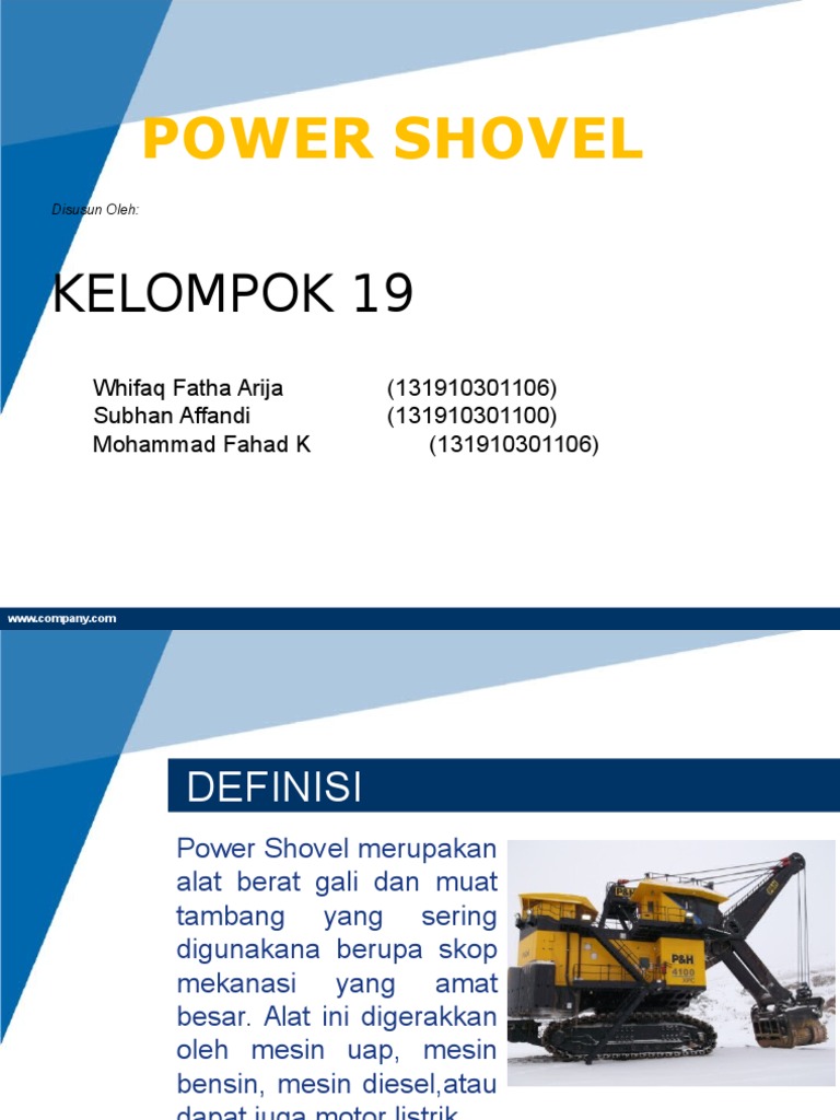 Komponen dan Fungsi Power Shovel | PDF
