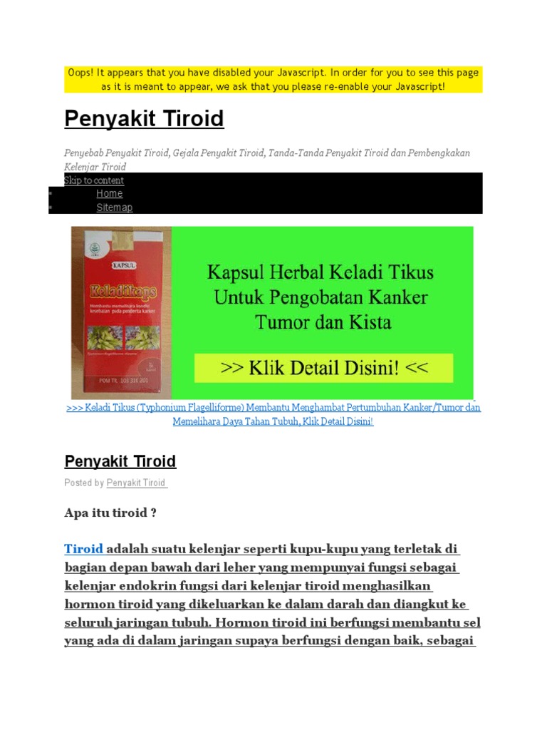 Penyakit Tiroid - Penyakit Kelenjar Tiroid | PDF | Pengembangan Diri