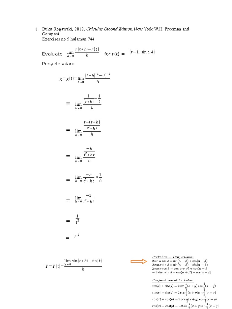 Soal Limit Fungsi Vektor | PDF