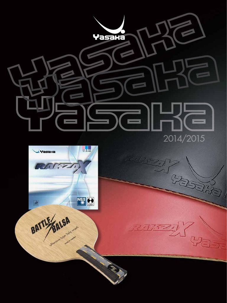 Yasaka 2014 ENG PDF | PDF | Table Tennis | Wood Veneer