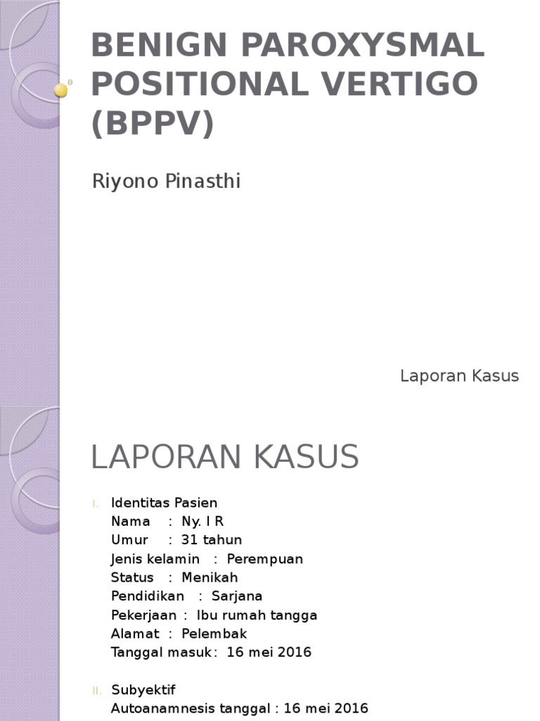 Laporan Kasus - BPPV | PDF