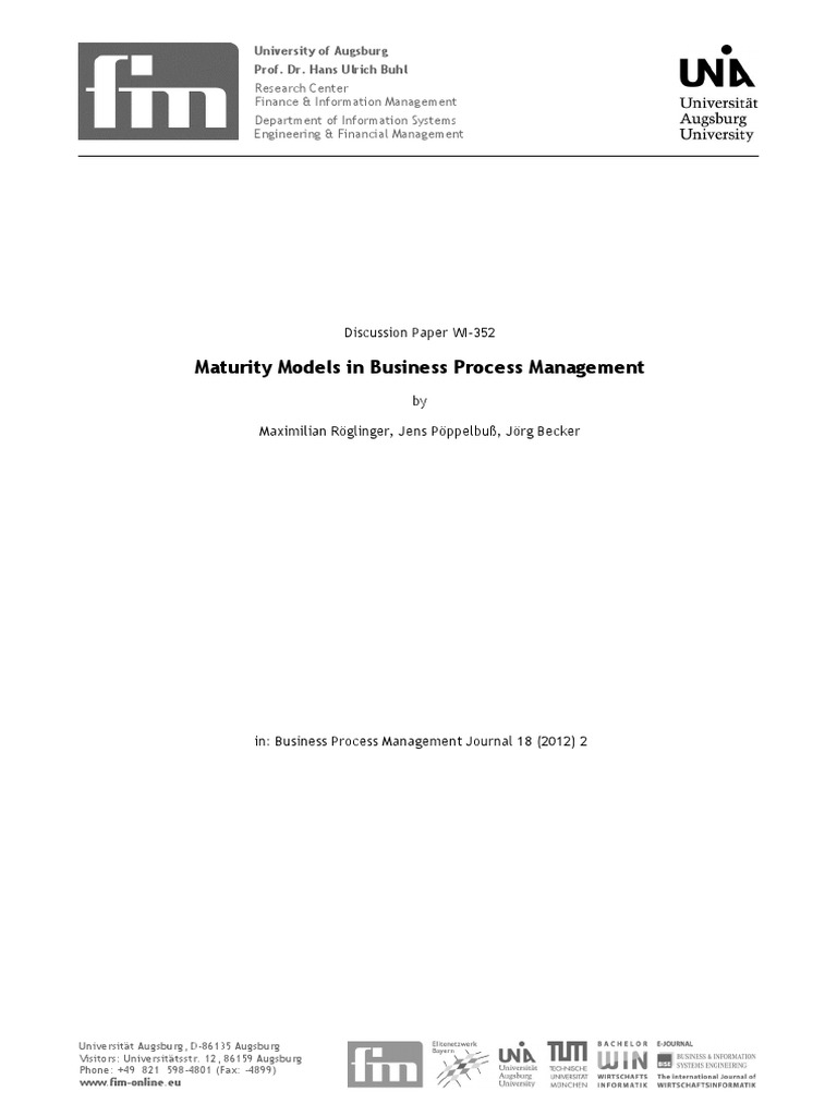 Maturity Model in Business Management | PDF | Business Process ...