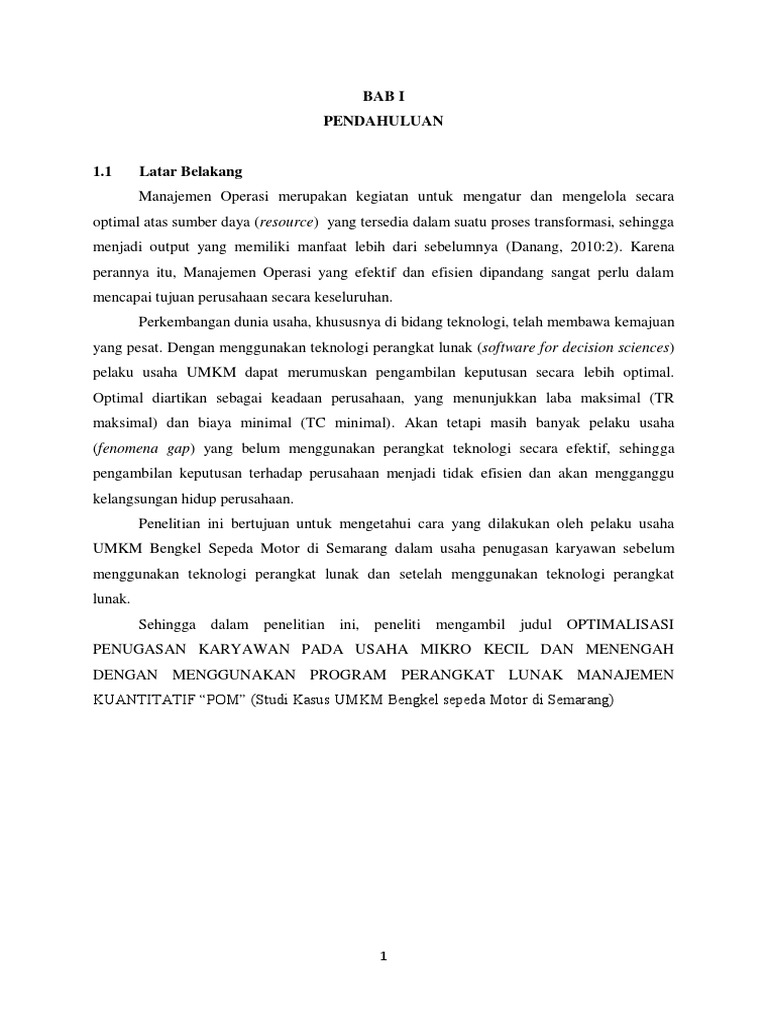 Proposal Penelitian Pemula (Imam) | PDF