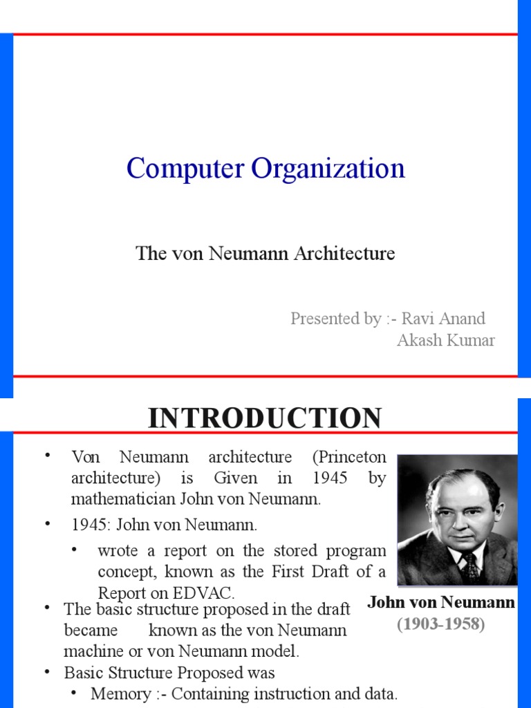 Von Neumann Architecture | PDF | Instruction Set | Computer Data Storage