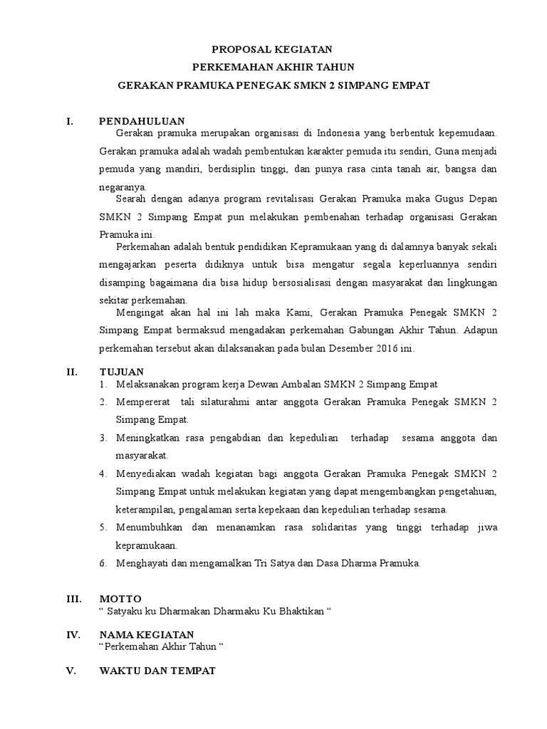 Proposal Kegiatan Pramuka Penegak | PDF