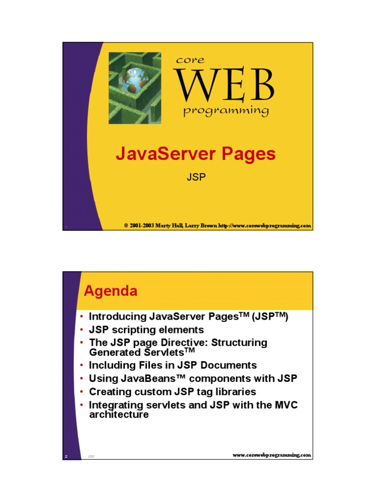 Jsp Pdf Java Server Pages Java Servlet