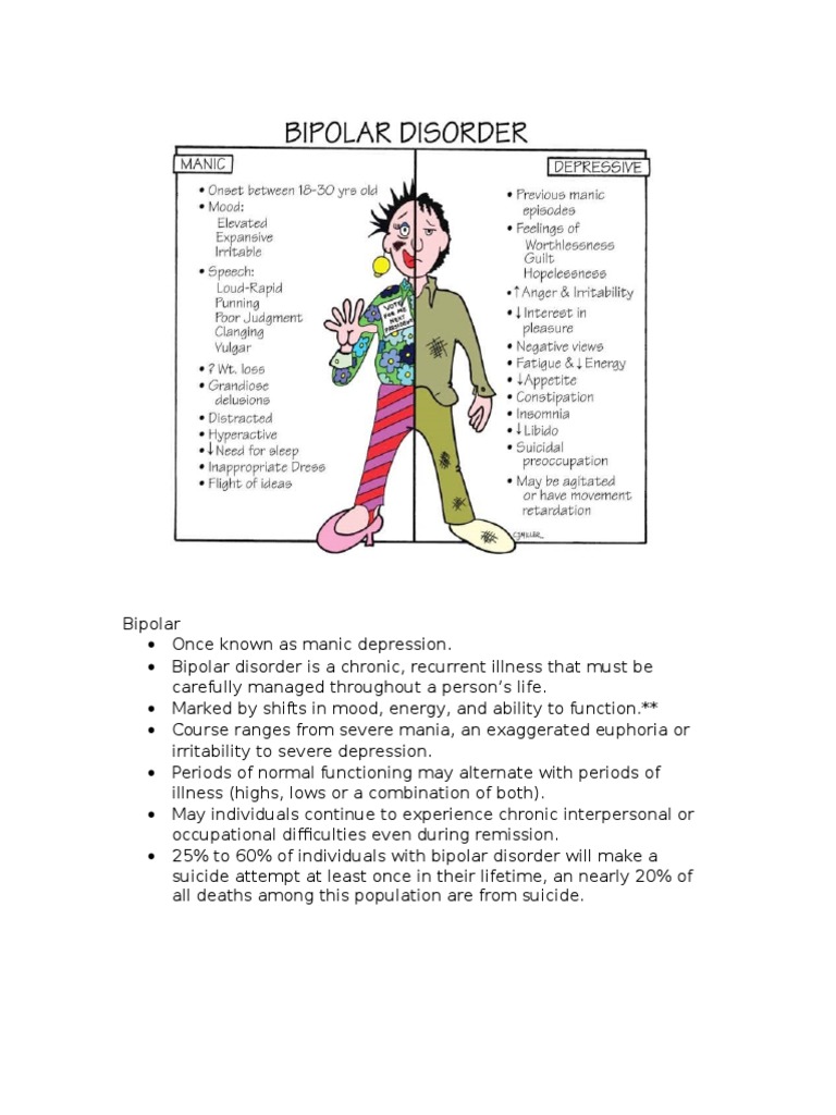 Bipolar Disorder Outline 2016 | PDF | Bipolar Disorder | Mania