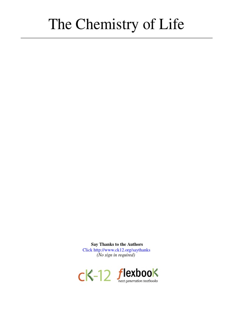 The Chemistry of Life of The Chemistry of Life Assessments of CK 12 ...