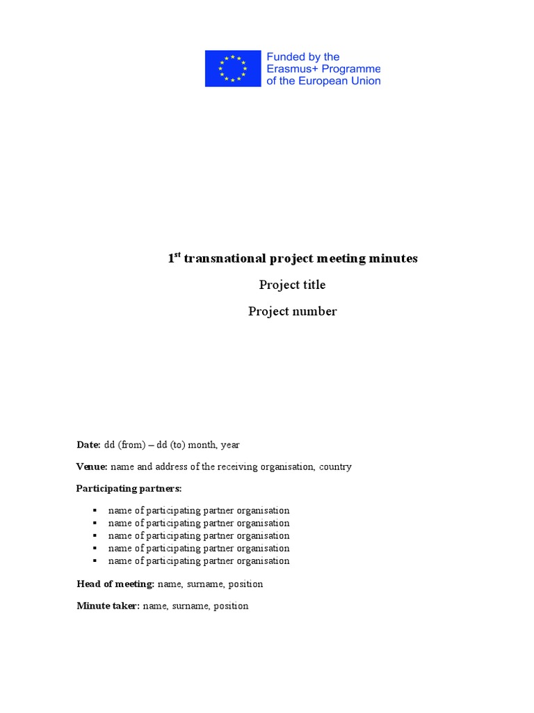 Project Meeting Minutes Templates | PDF