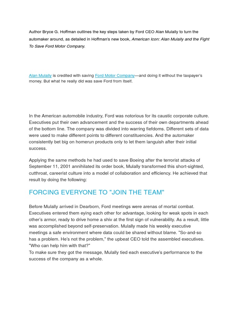 Case Study FORD | Download Free PDF | Ford Motor Company | General Motors