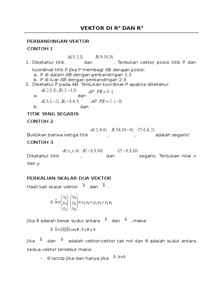Vektor Di R2 Dan R3 | PDF