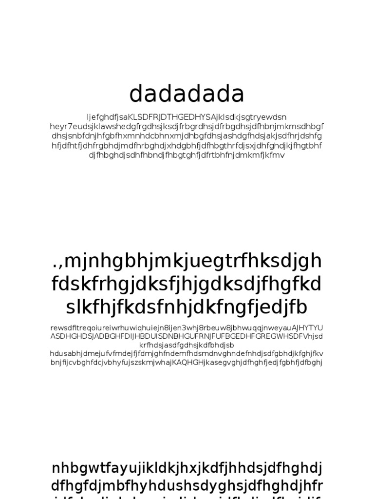 Dadadada | PDF