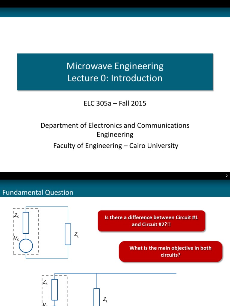 Microwave Engineering Lecture 0: Introduction | PDF | Radio Spectrum ...
