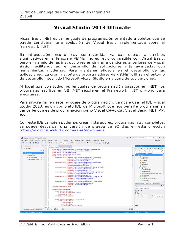 Manual de Visual Basic | Descargar gratis PDF | Básico | .NET Framework