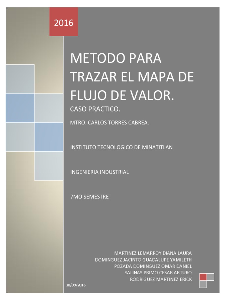 Mapa de Flujo de Valor: Método y Caso Práctico | PDF | Industrias ...