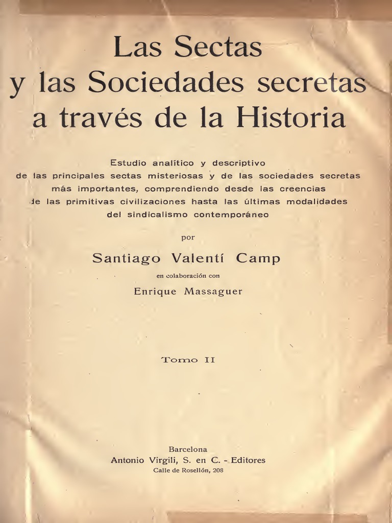 Valenti Camp Santiago - Las Sectas Y Las Sociedades Secretas A Traves ...